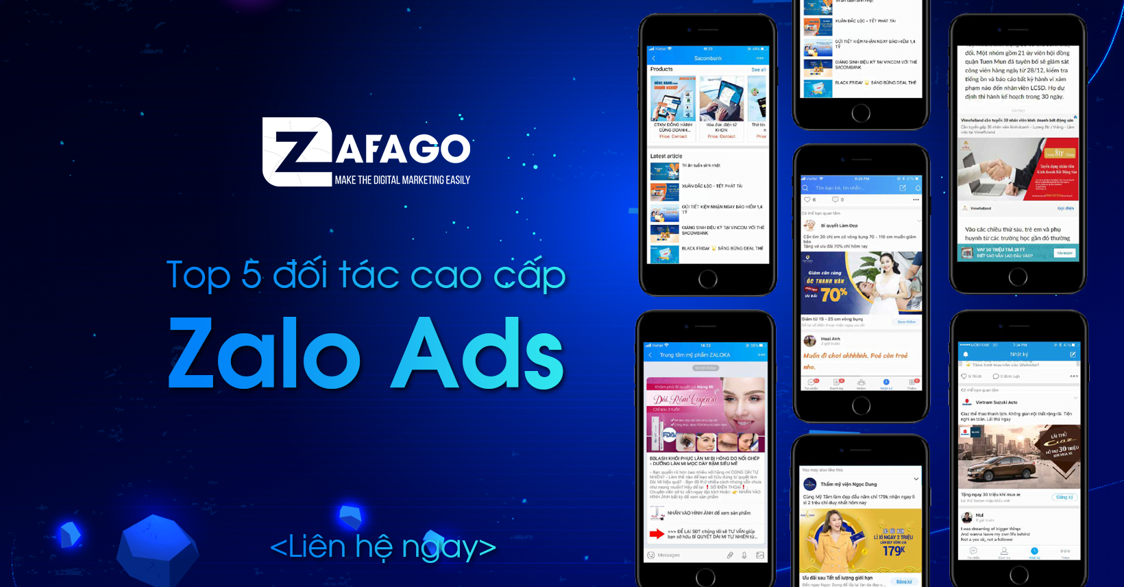 Quản lý tài khoản Zalo Ads - Zafago Agency - Phòng Marketing Thuê Ngoài Hiệu Quả